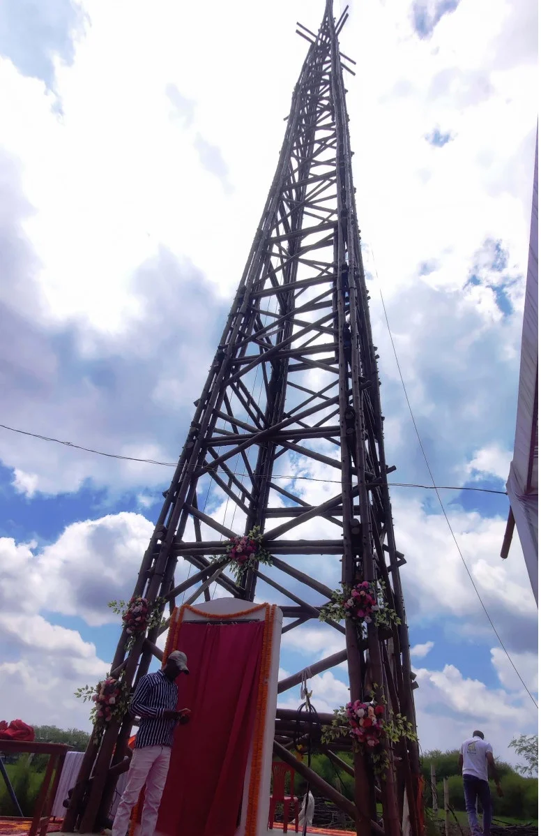 Nitin Gadkari inaugurates the world's tallest bamboo tower - Tathastu